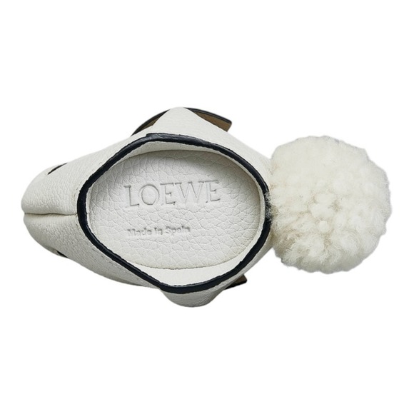 Loewe | Accessories | Loewe Rabbit Keychain Charm White Leather Ladies ...